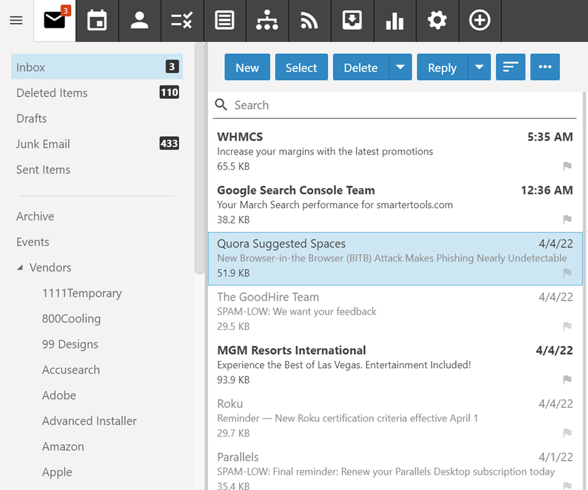SmarterMail Enterprise Business Email Server